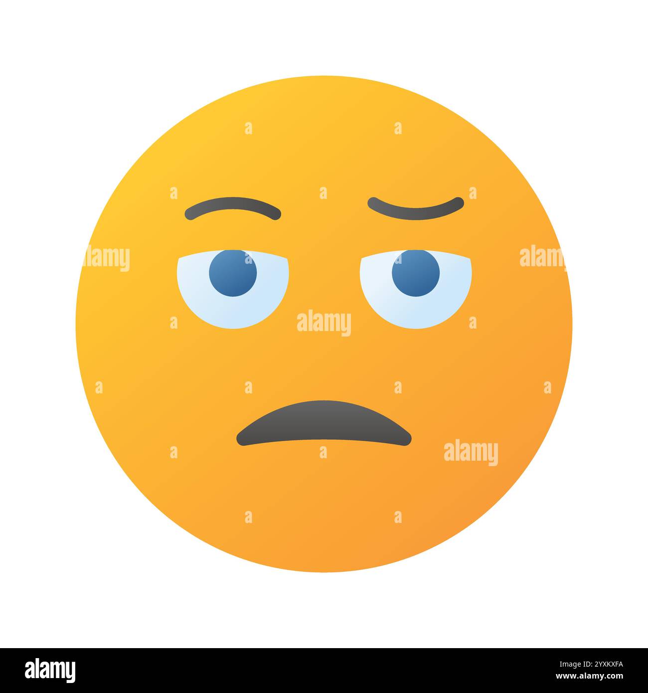 Bored face expression, icon of bored emoji, premium vector Stock Vector ...