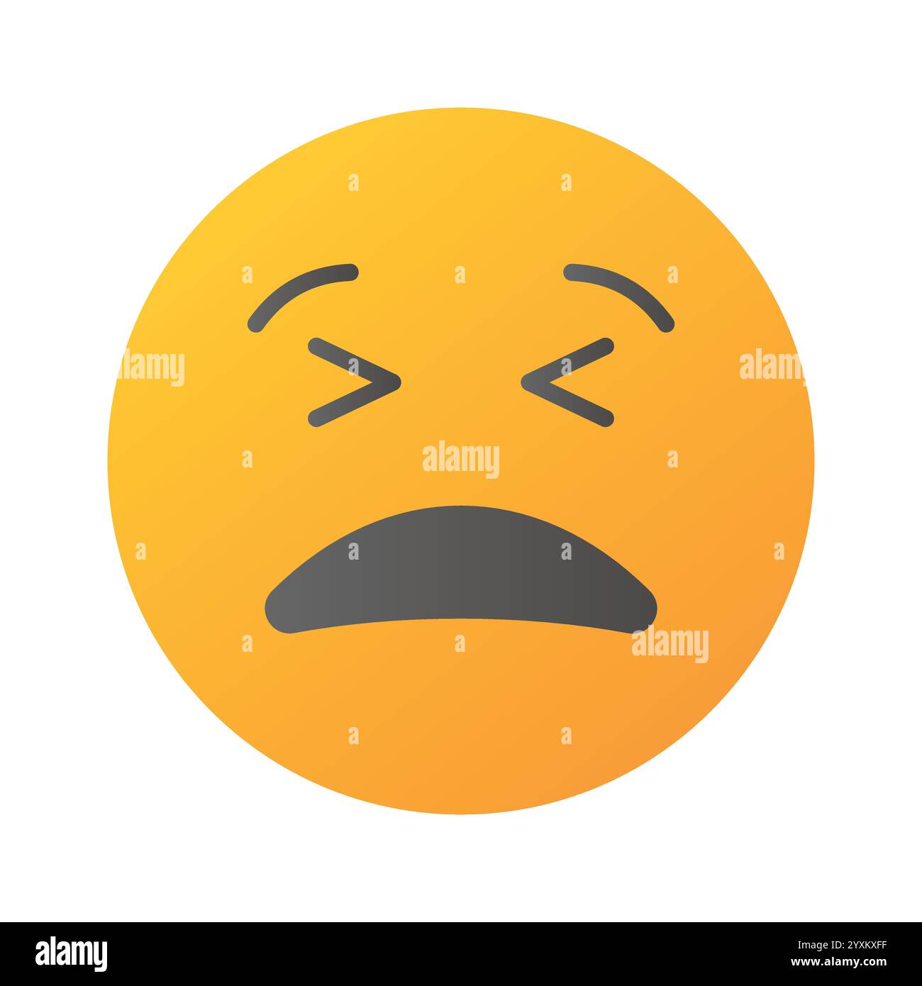 Painful expression, trendy icon of pain emoji, editable vector Stock ...
