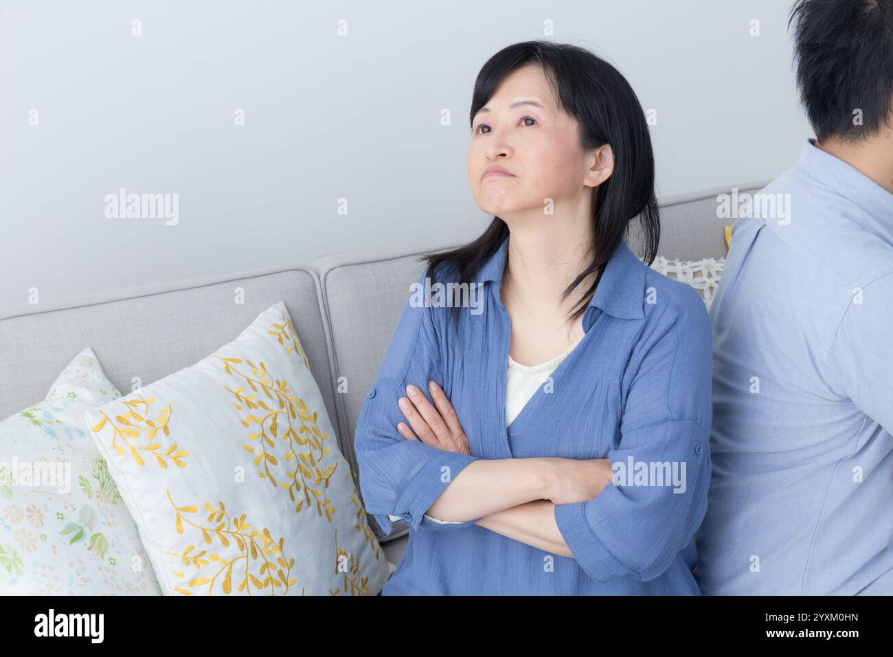 Senior woman and son Stock Photo - Alamy