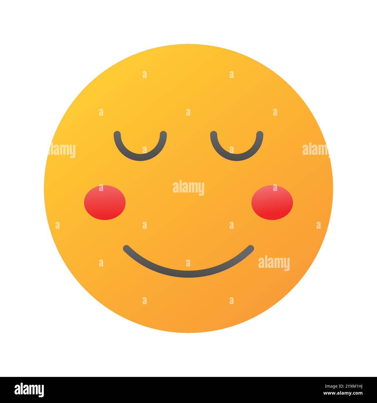 Calm face emoji icon, proud, cool expressions vector design Stock ...