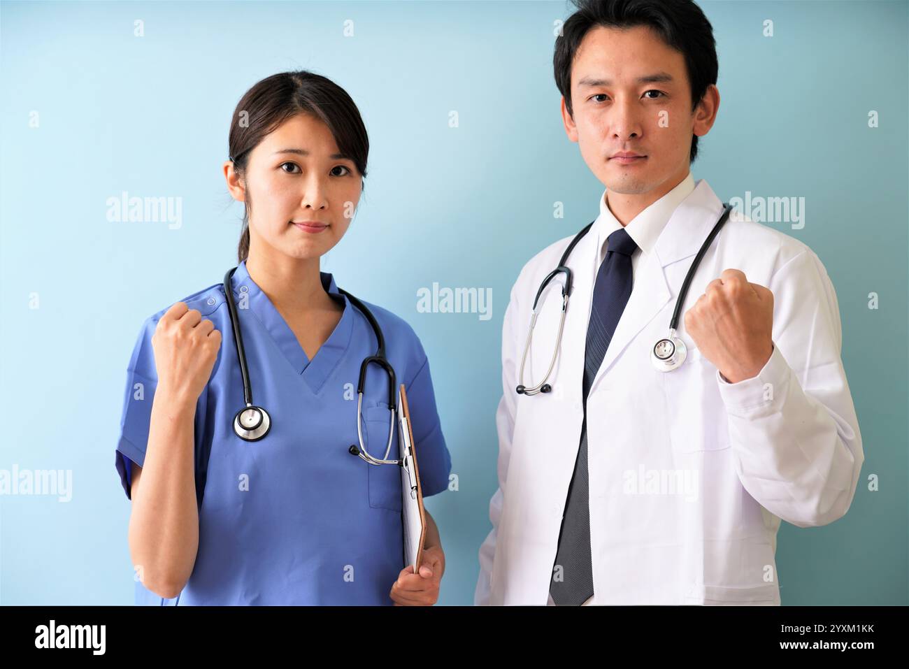 Japanese male, female doctor Stock Photo - Alamy