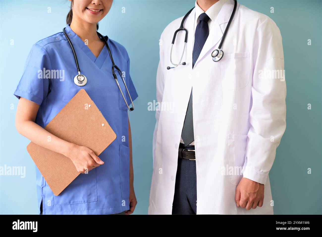 Japanese male, female doctor Stock Photo - Alamy