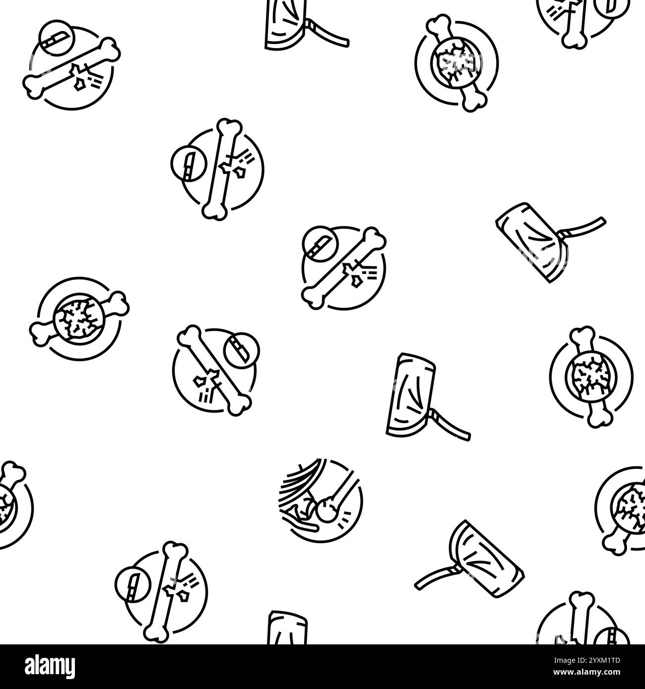 fracture injury bone break seamless pattern vector Stock Vector Image ...