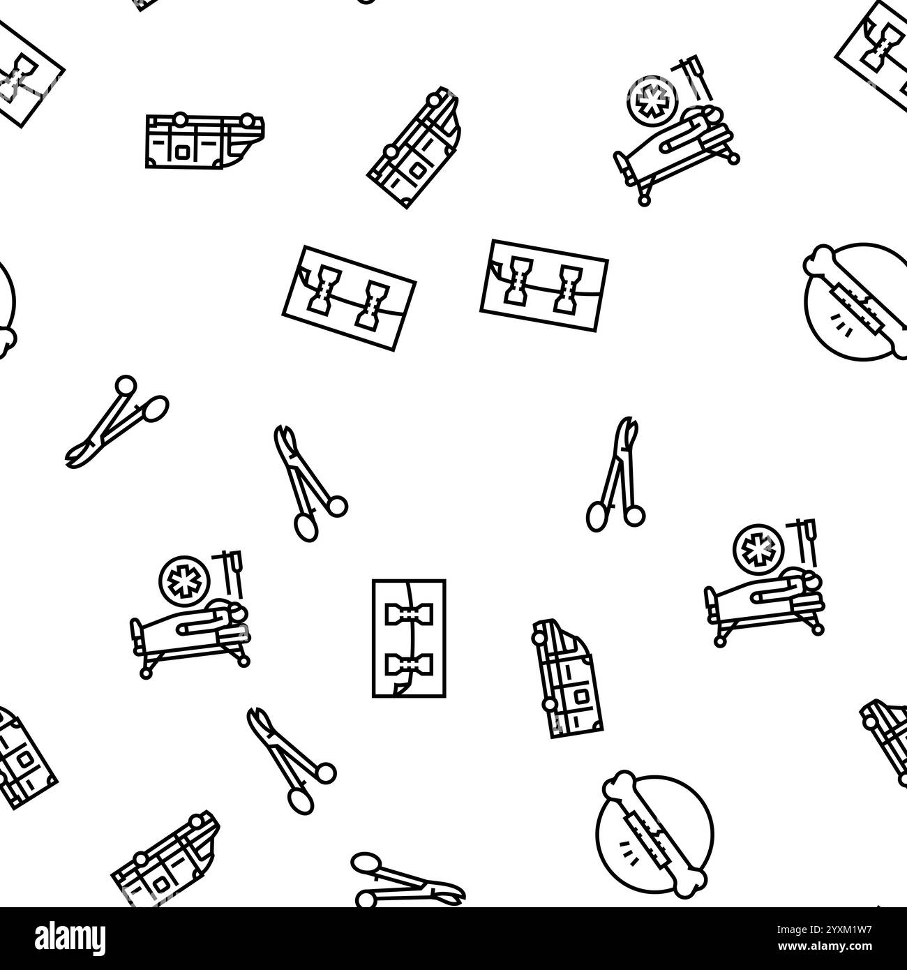 fracture injury bone break seamless pattern vector Stock Vector Image ...