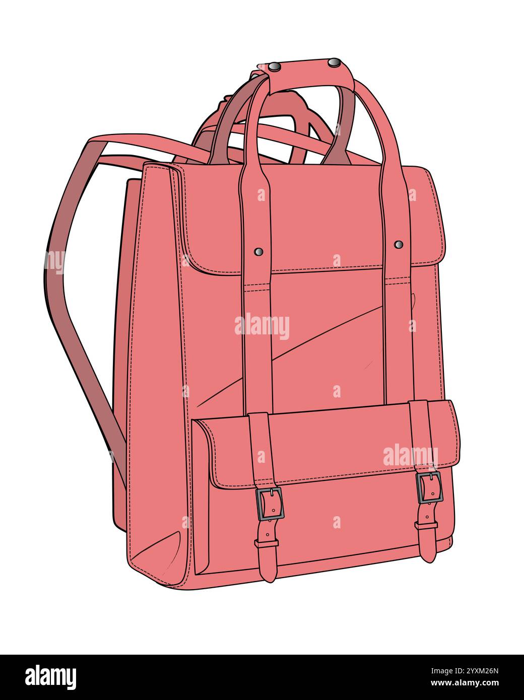 Satchel bag drawing Stock Vector Images - Alamy