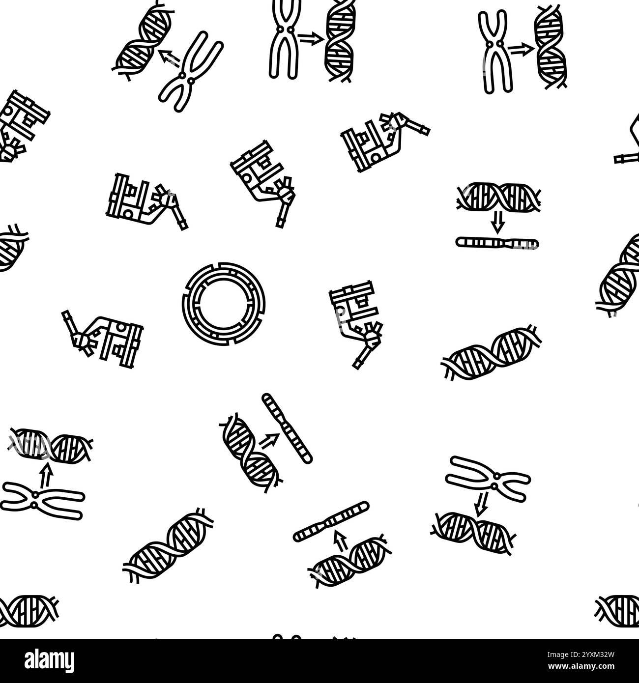 genetic engineering crispr genome seamless pattern vector Stock Vector ...