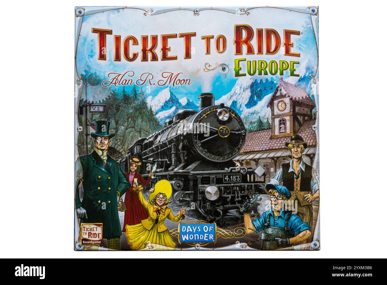 Ticket to Ride Europe board game isolated on white background Stock ...