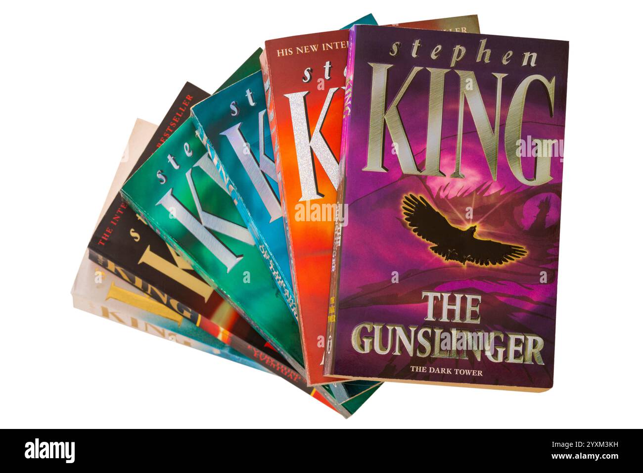 Selection of Stephen King books with The Gunslinger book on top ...