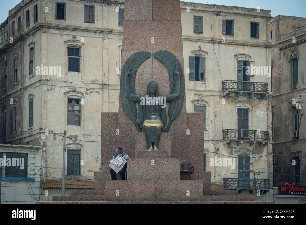 The Saad Zaghloul Pasha monument in Alexandria, Egypt, features a ...
