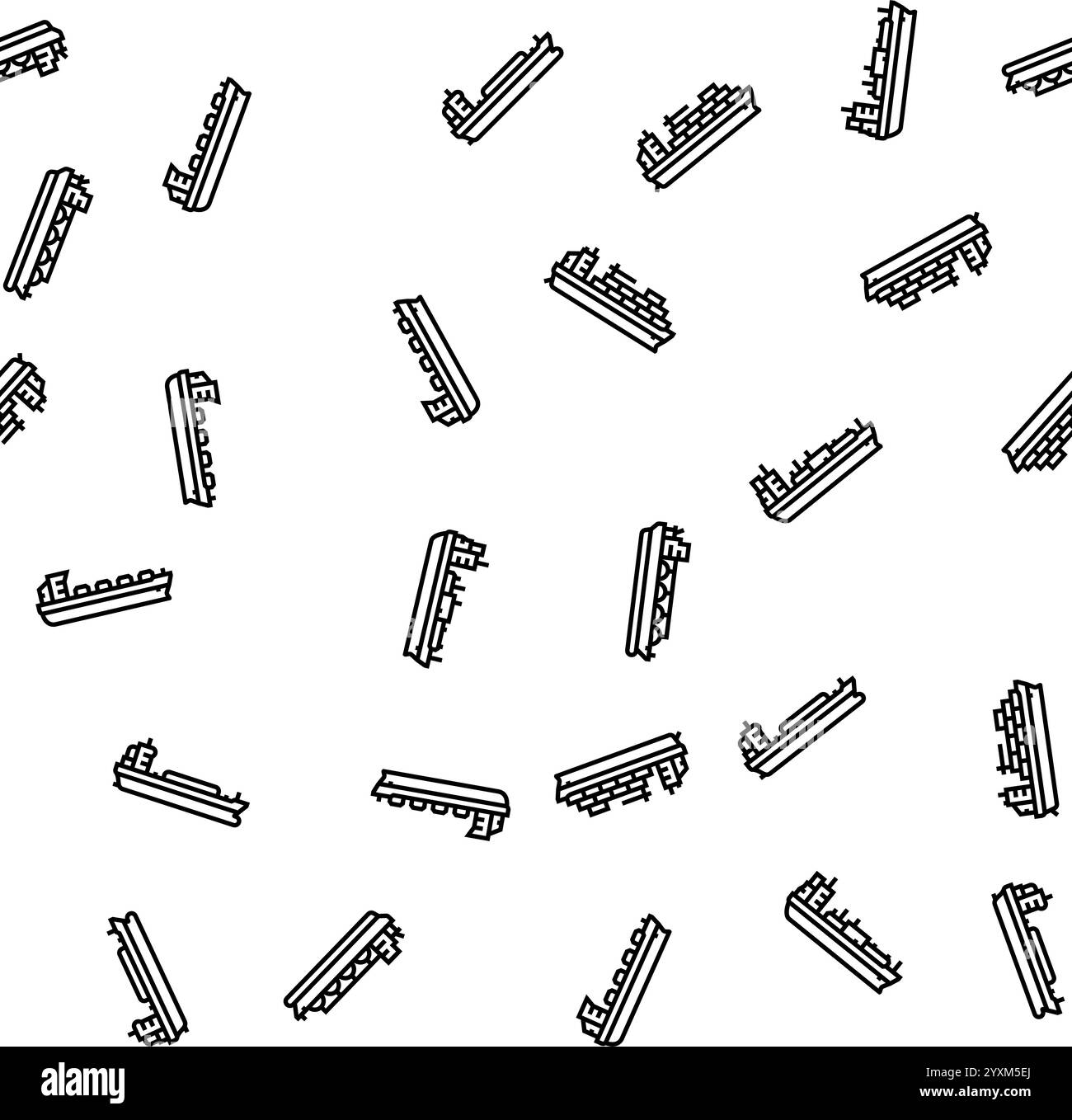 ship cargo maritime navigation vector seamless pattern thin line ...