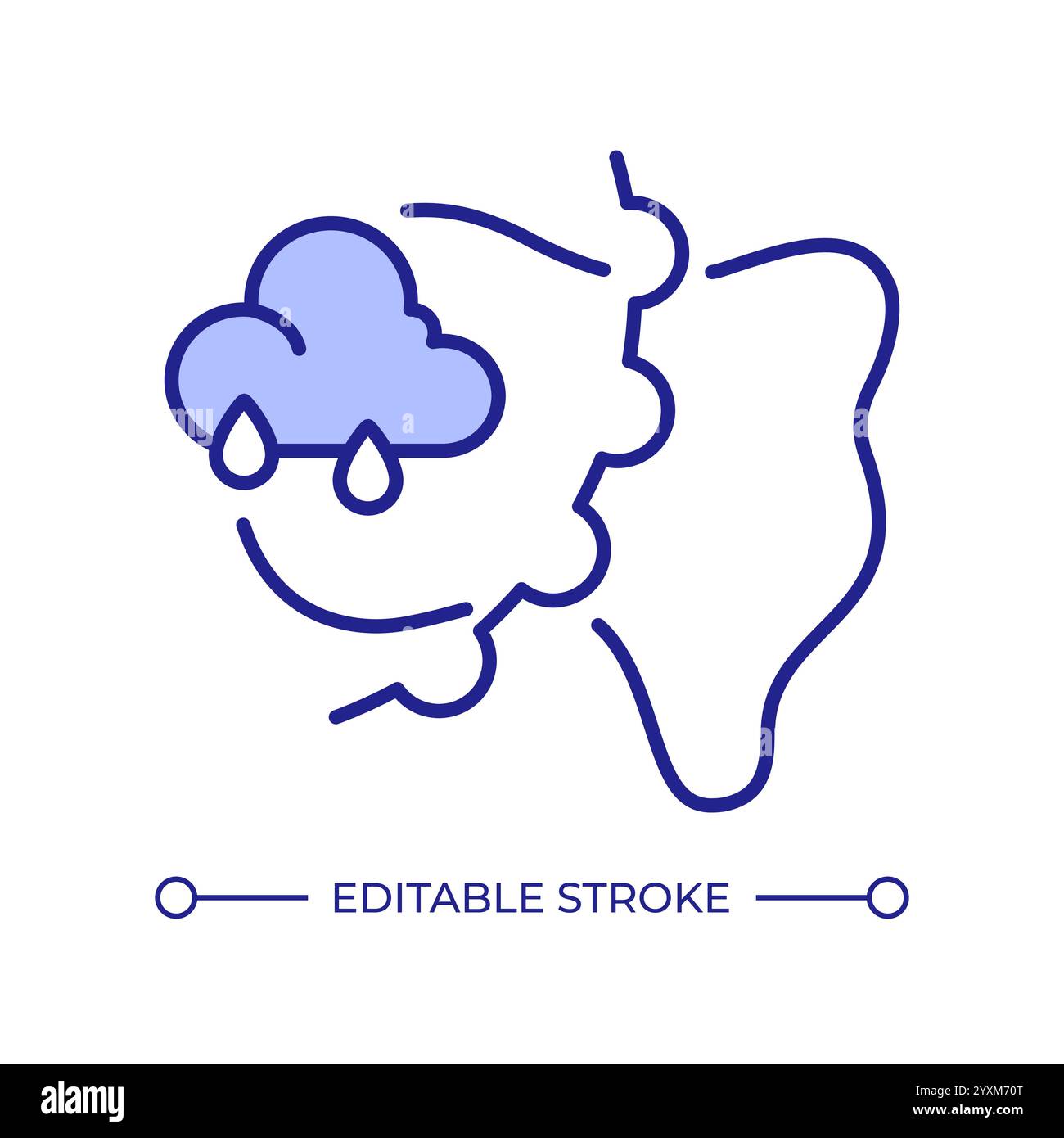 Warm front RGB color icon Stock Vector Image & Art - Alamy