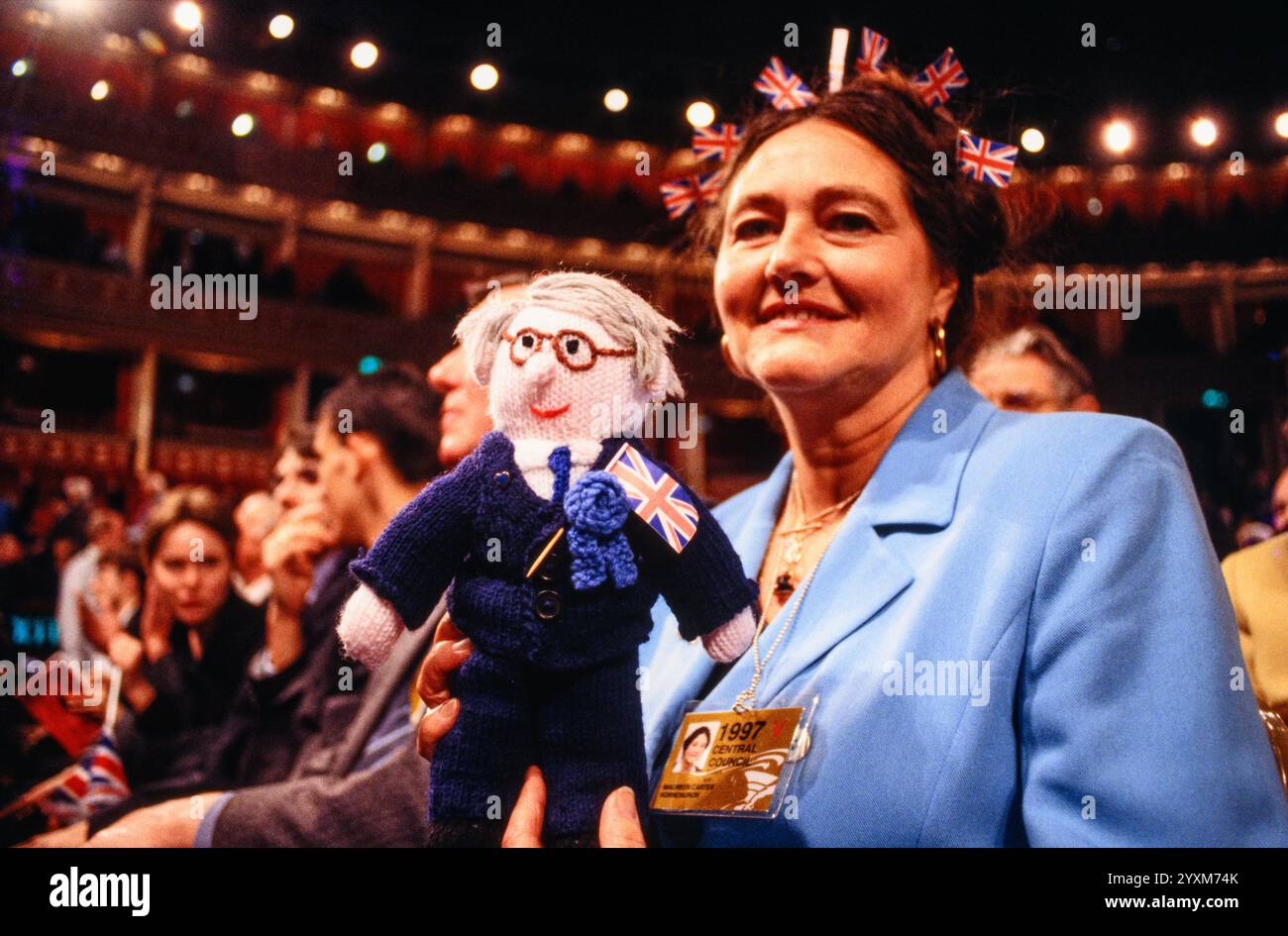 Conservative party supporters attending an election rally held at the ...