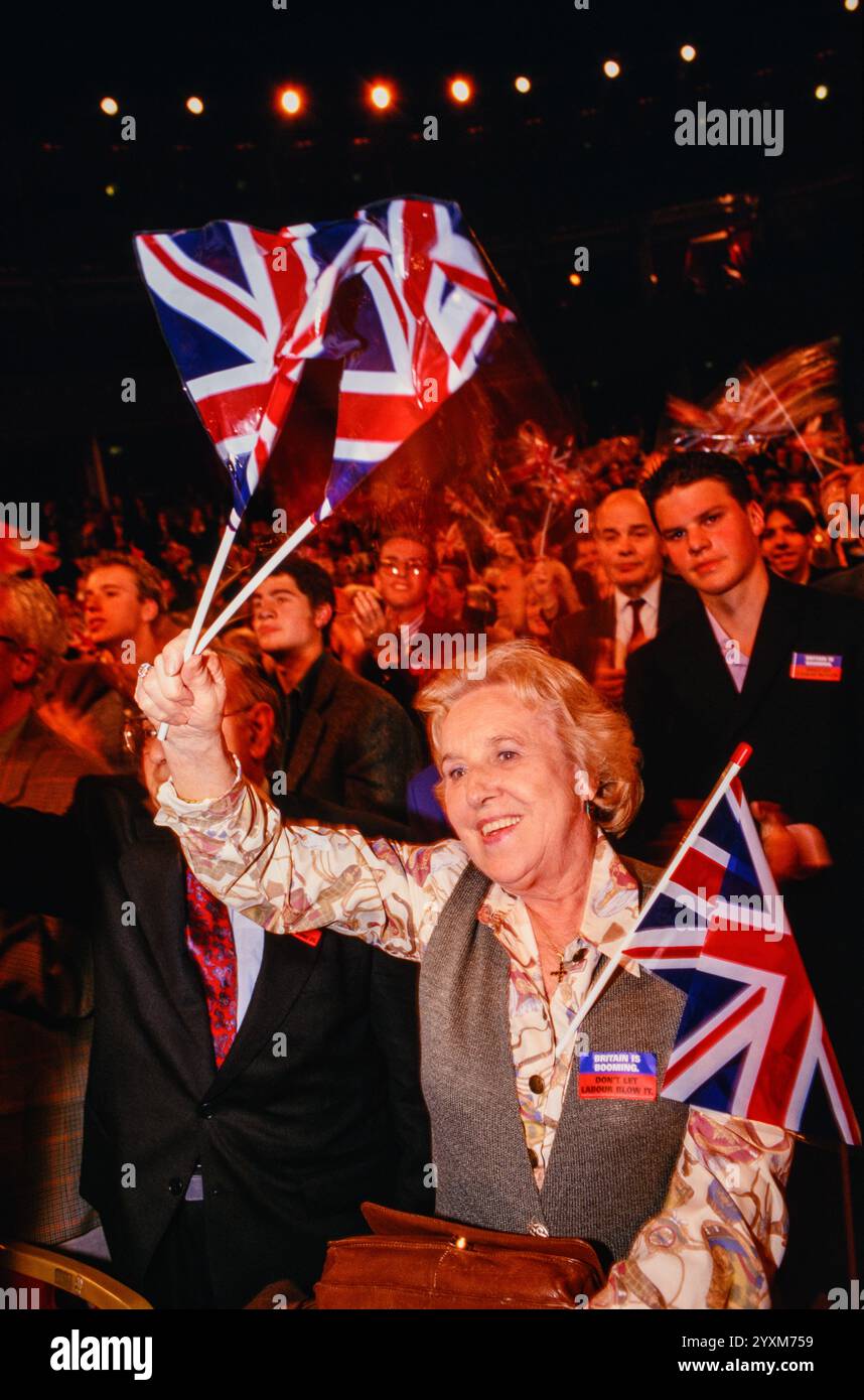Conservative party supporters attending an election rally held at the ...