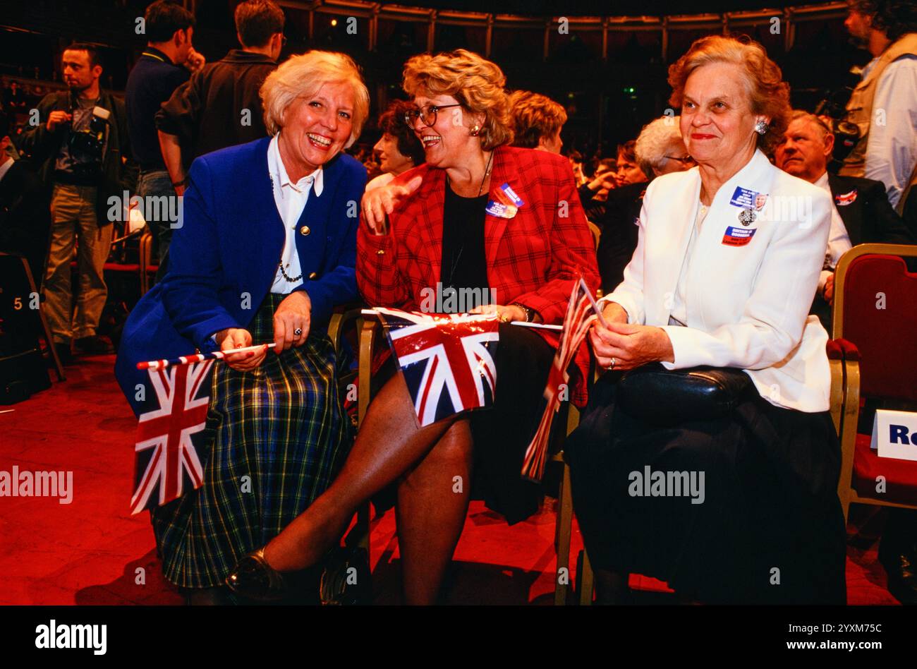 Conservative party supporters attending an election rally held at the ...
