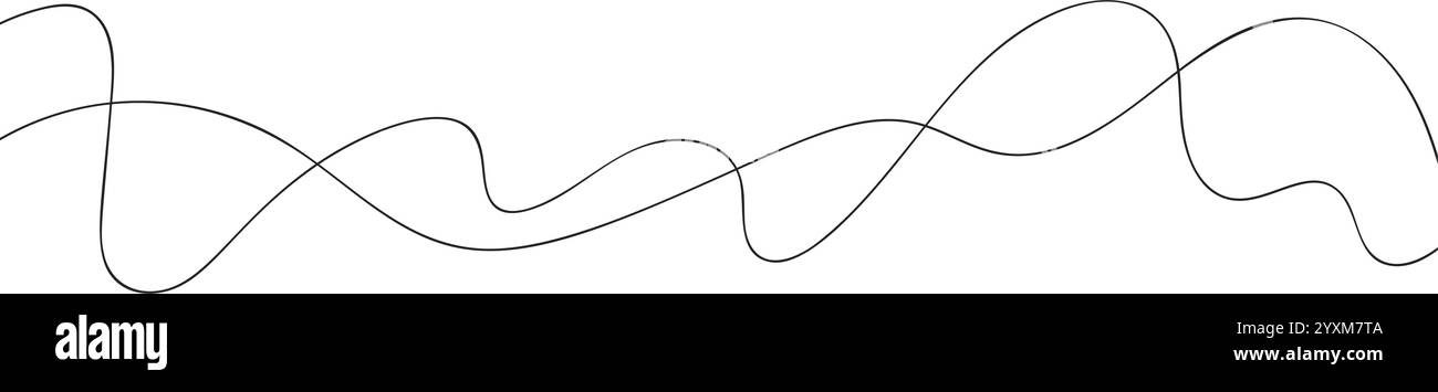 Seamless wavy line pattern with curvy abstract squiggles in a ...