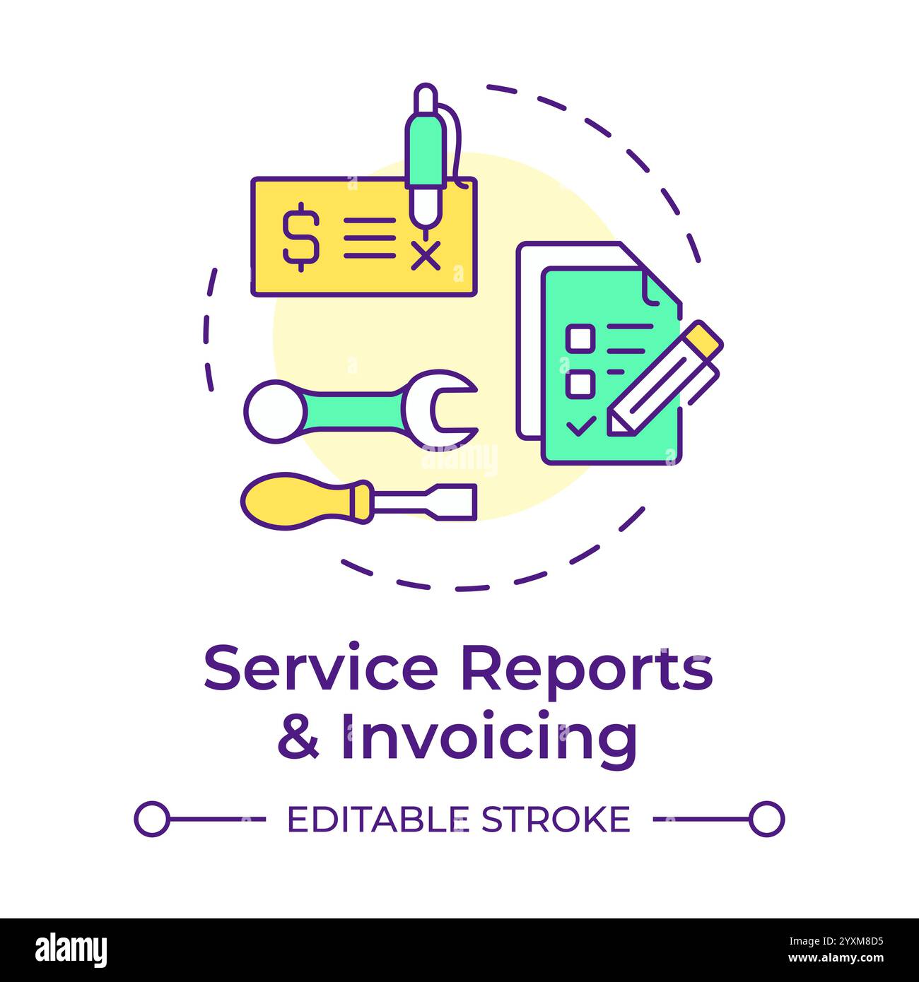 Invoice tools icon hi-res stock photography and images - Alamy