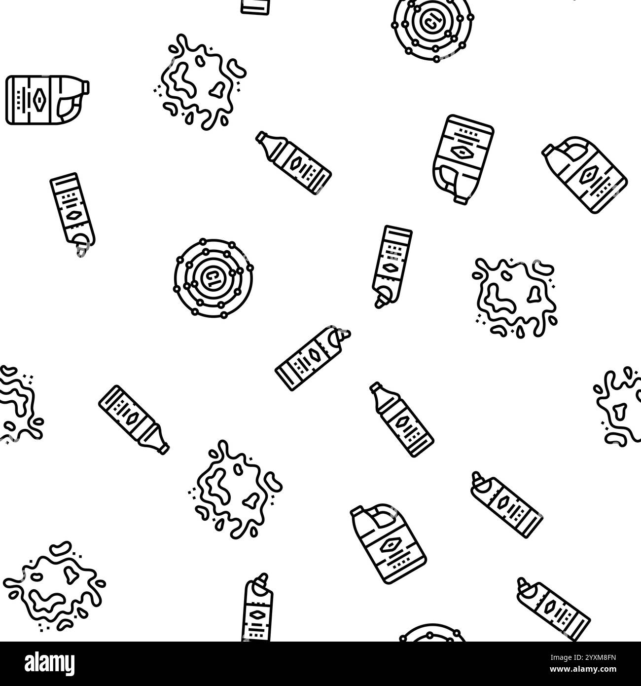 bleach disinfect clean germicide seamless pattern vector Stock Vector ...