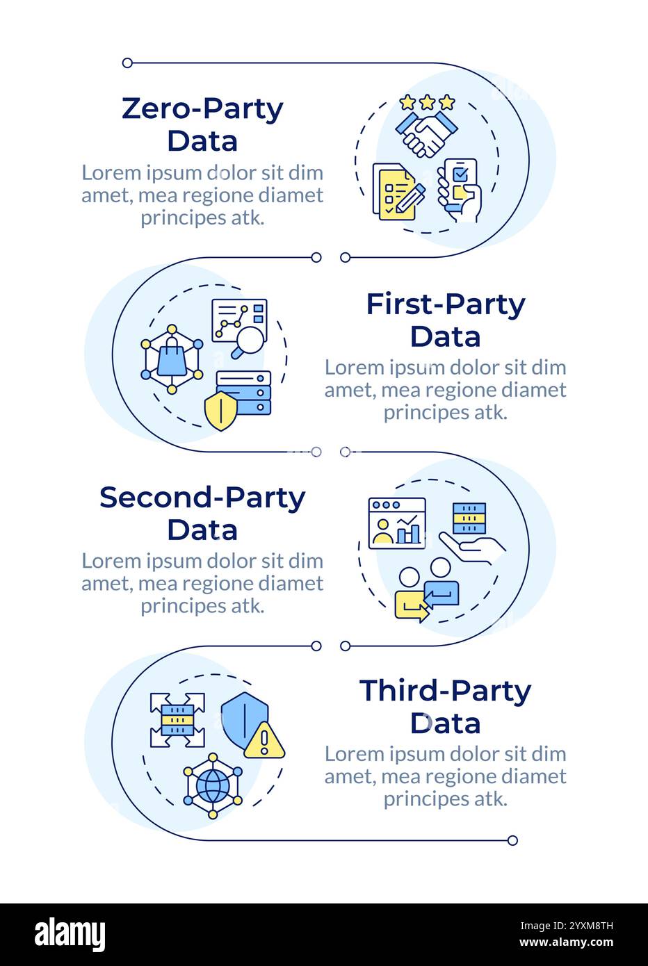 Audience data types infographic vertical sequence Stock Vector Image & Art - Alamy