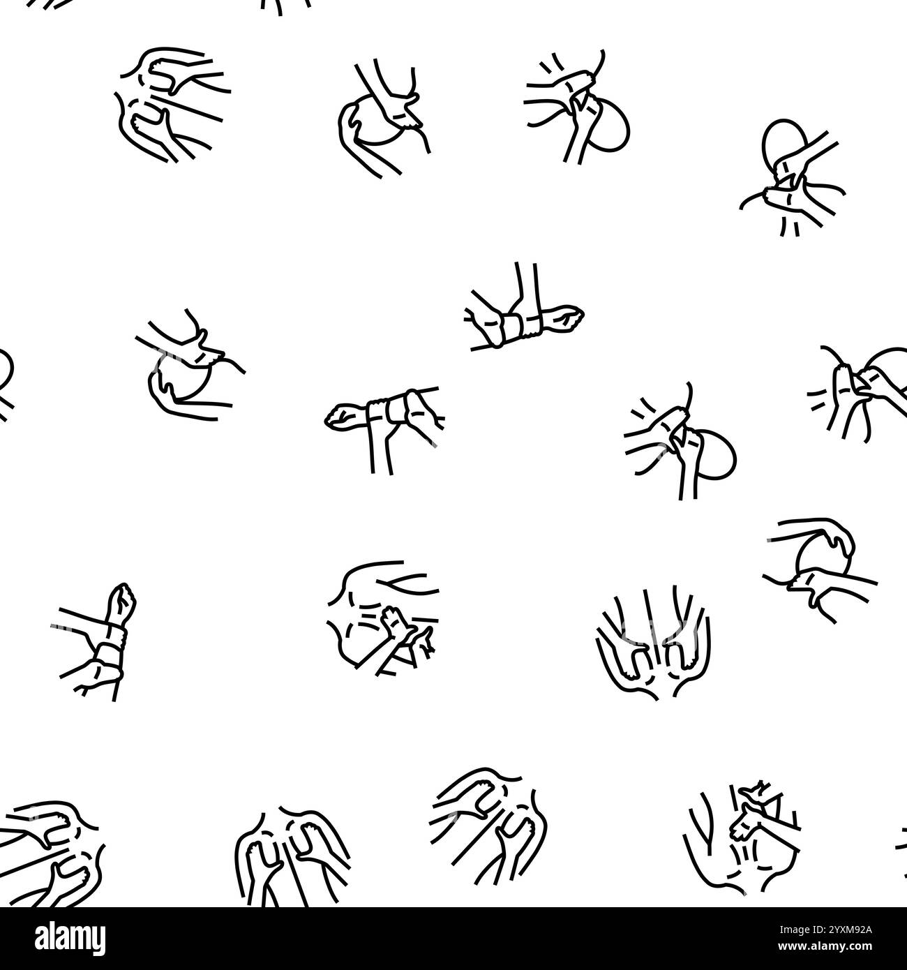 massage therapy relaxation seamless pattern vector Stock Vector Image ...