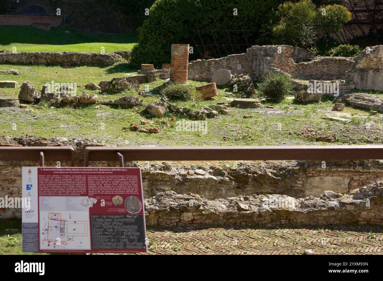 Savona. Italia - December 17, 2024: view of the archaeological remains ...