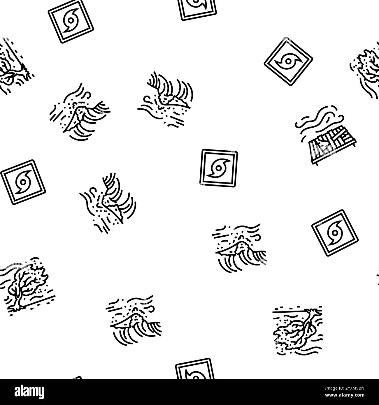 hurricane cyclone storm wind seamless pattern vector Stock Vector Image ...