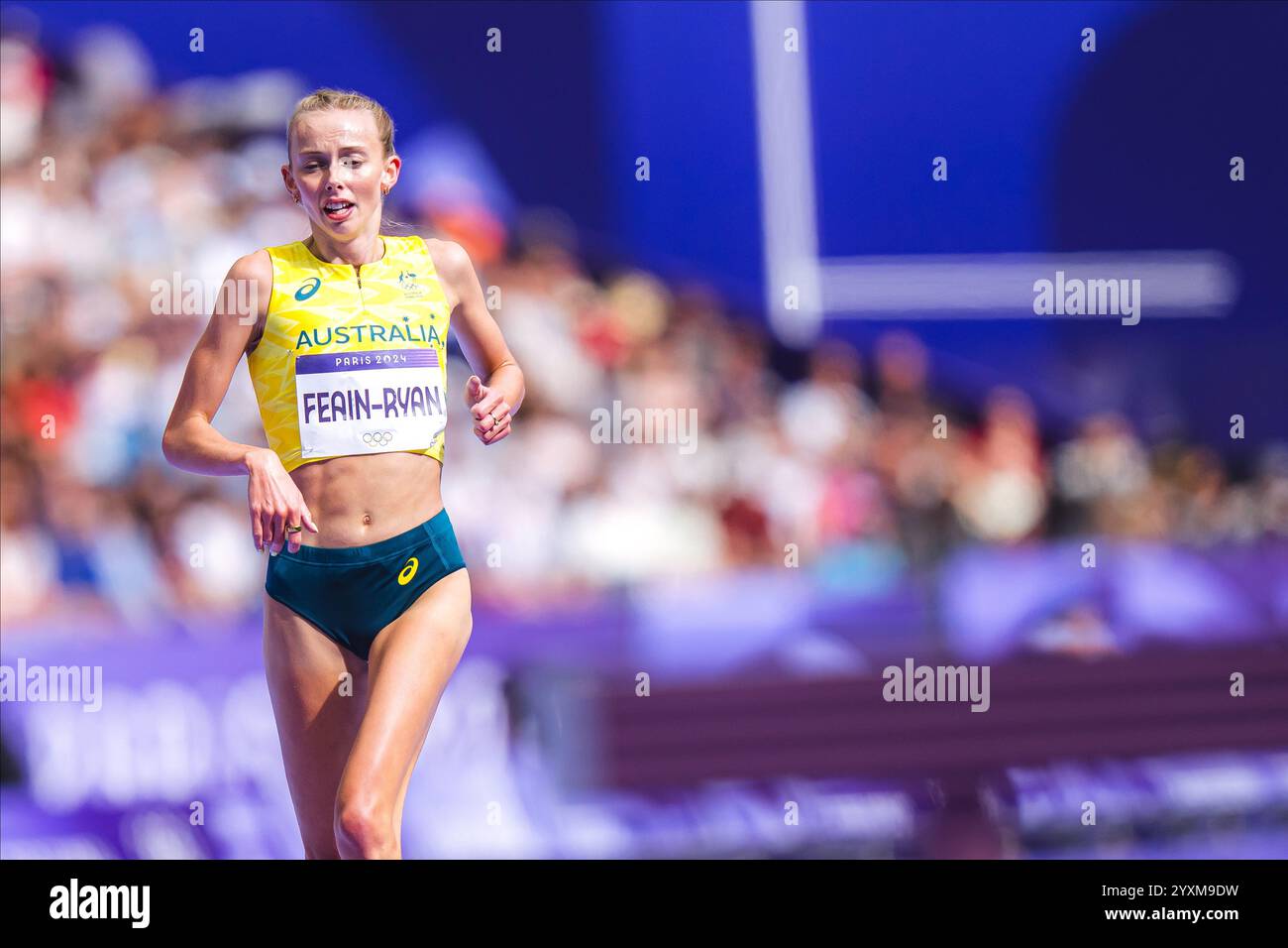 Cara Feain-Ryan participating in the 3000 metres steeplechase at the ...