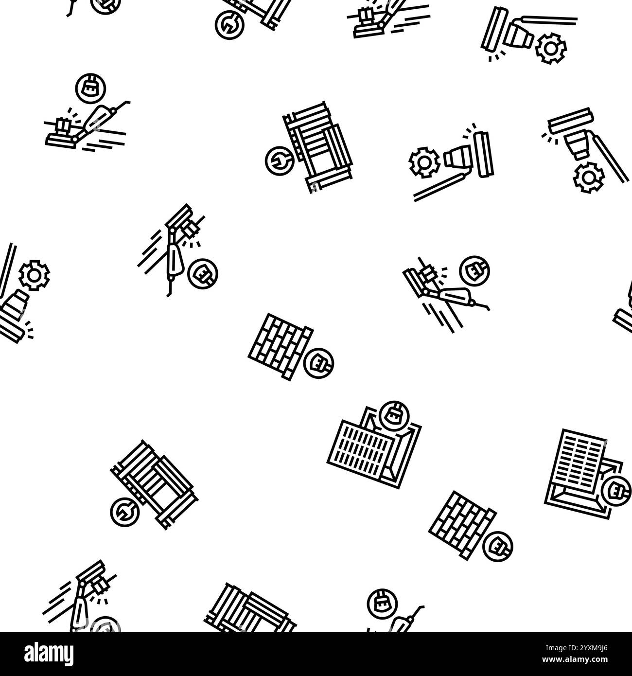 home maintenance cleaning seamless pattern vector Stock Vector Image ...