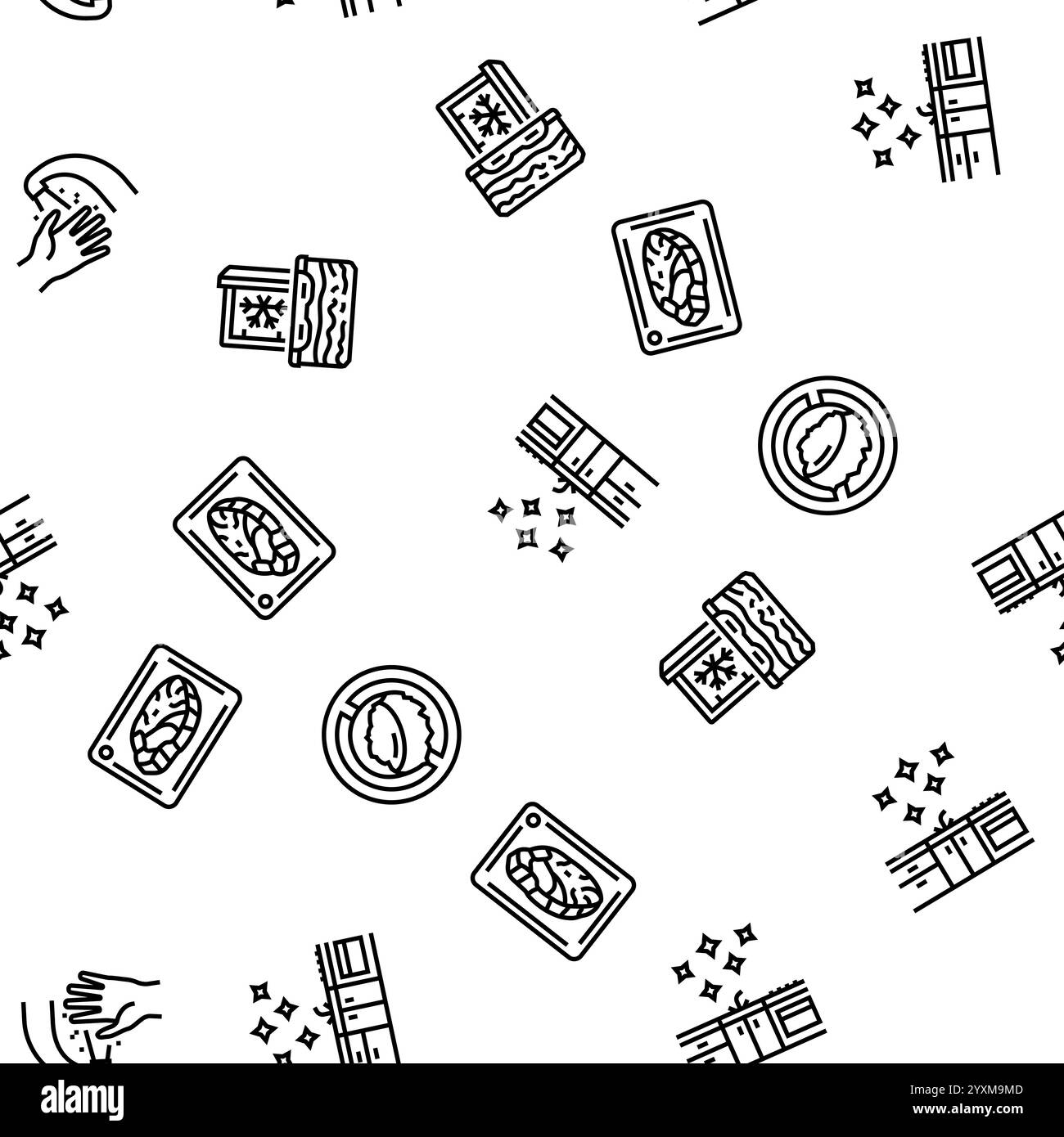 food safety hygiene inspection seamless pattern vector Stock Vector ...