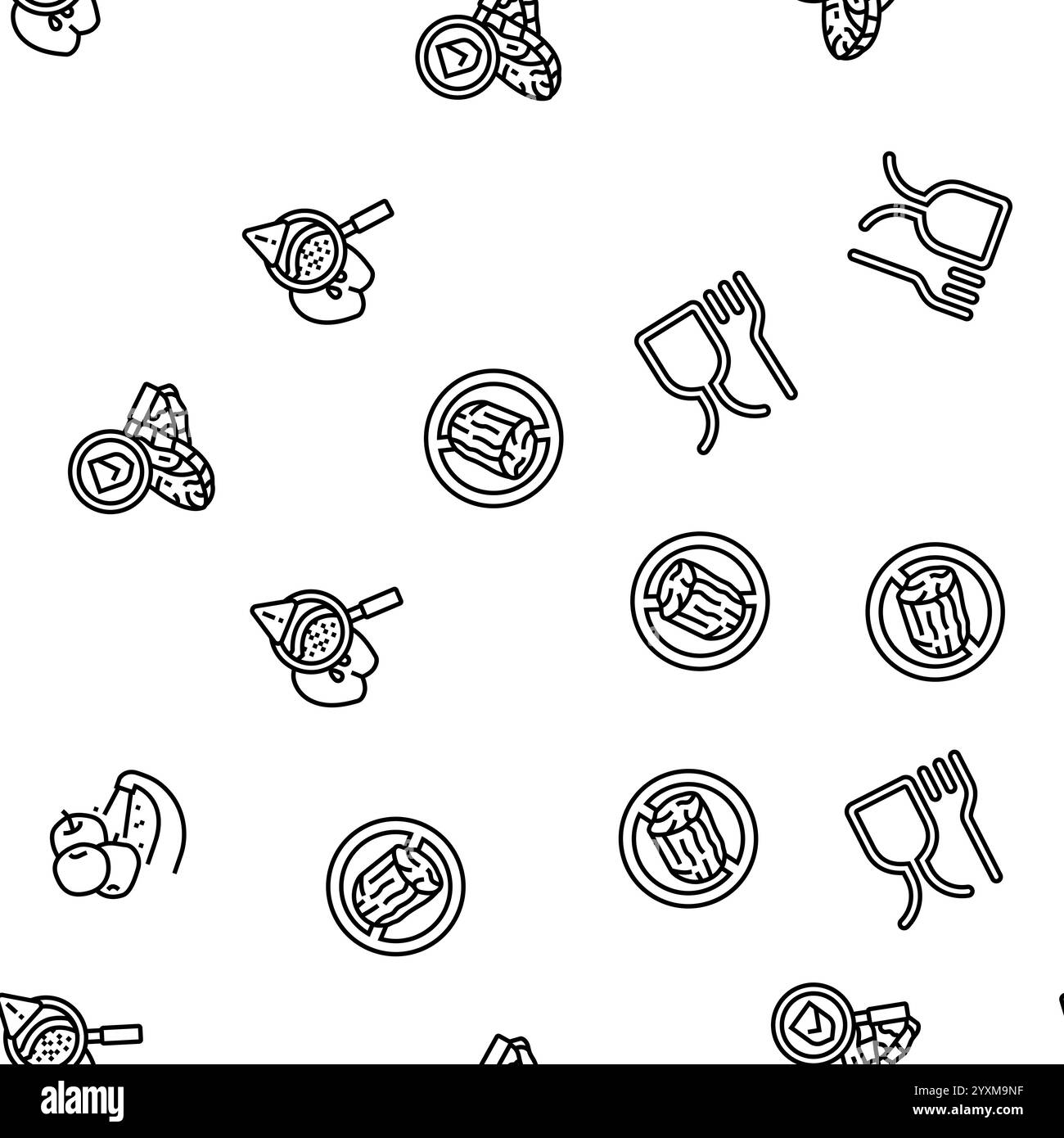 food safety hygiene inspection seamless pattern vector Stock Vector ...