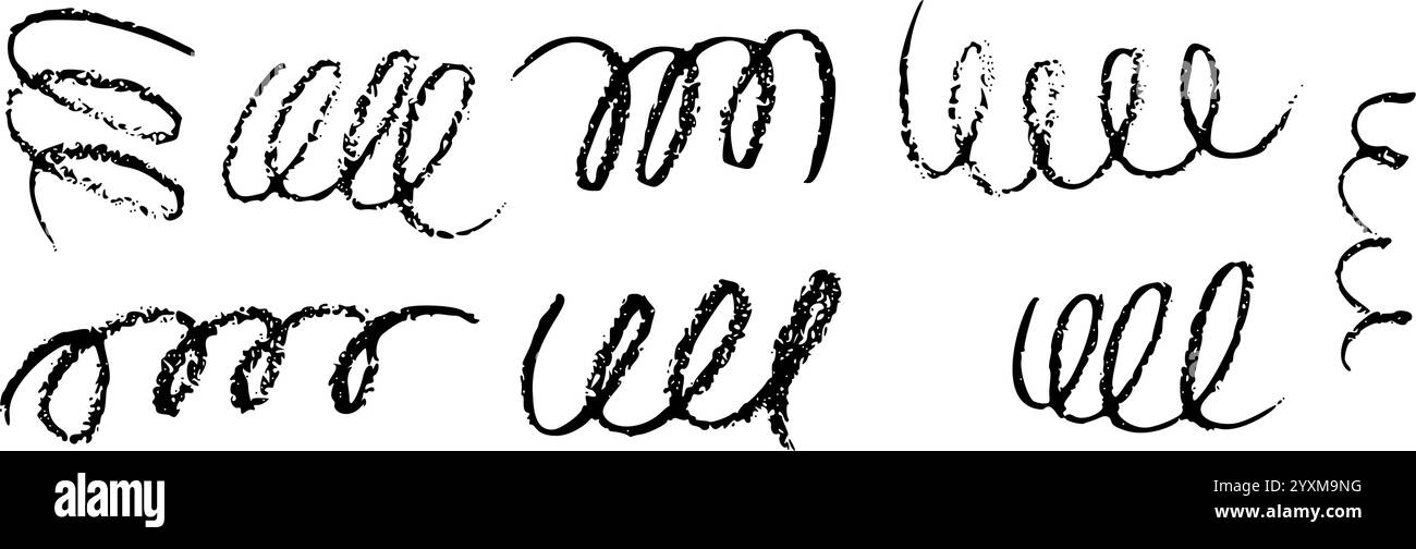 Curved spring brush line with swash and flourish tail. Swoosh ...