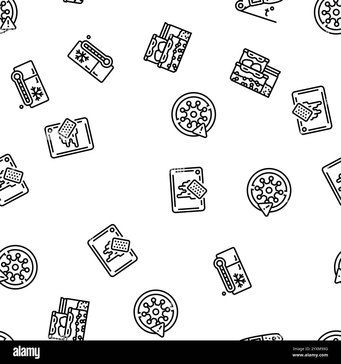 food safety hygiene inspection seamless pattern vector Stock Vector ...