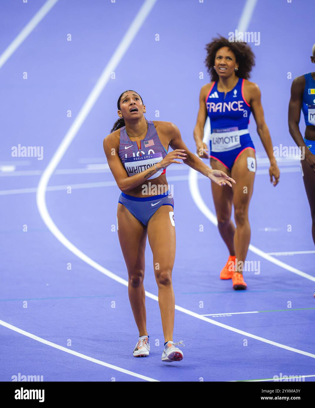 Juliette Whittaker participating in the 800 meters at the Paris 2024 ...