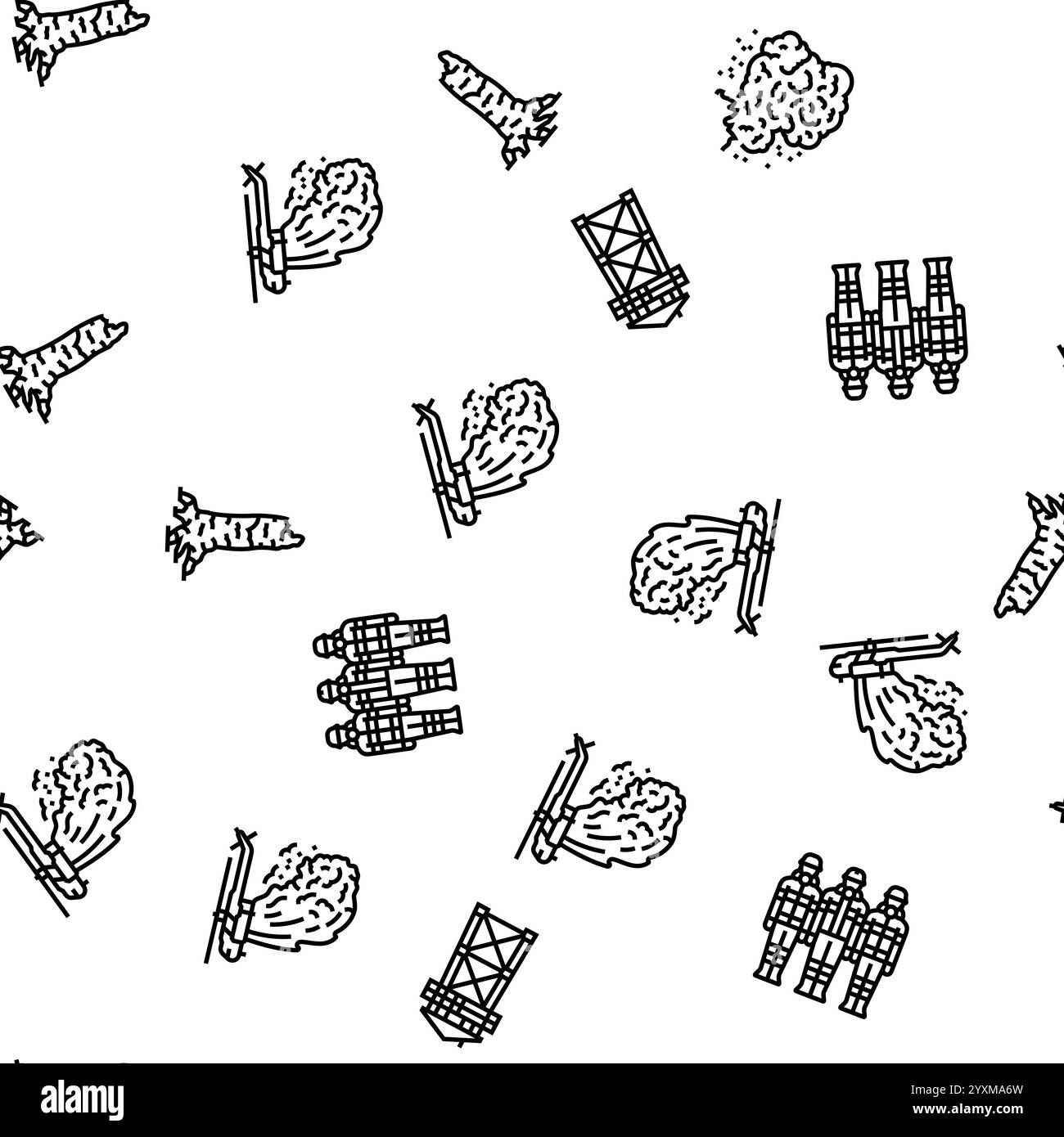 wildfire blaze firestorm burn seamless pattern vector Stock Vector ...