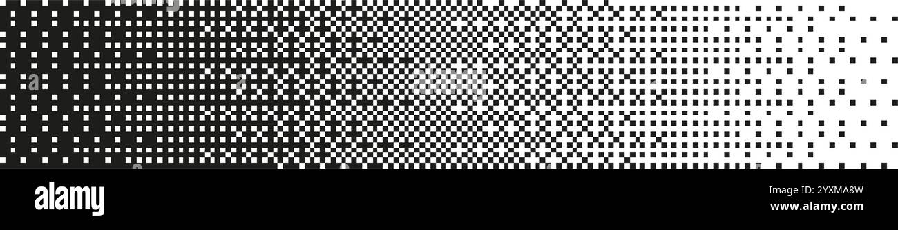 Abstract pixel pattern with fading dots and geometric shapes. Digital ...