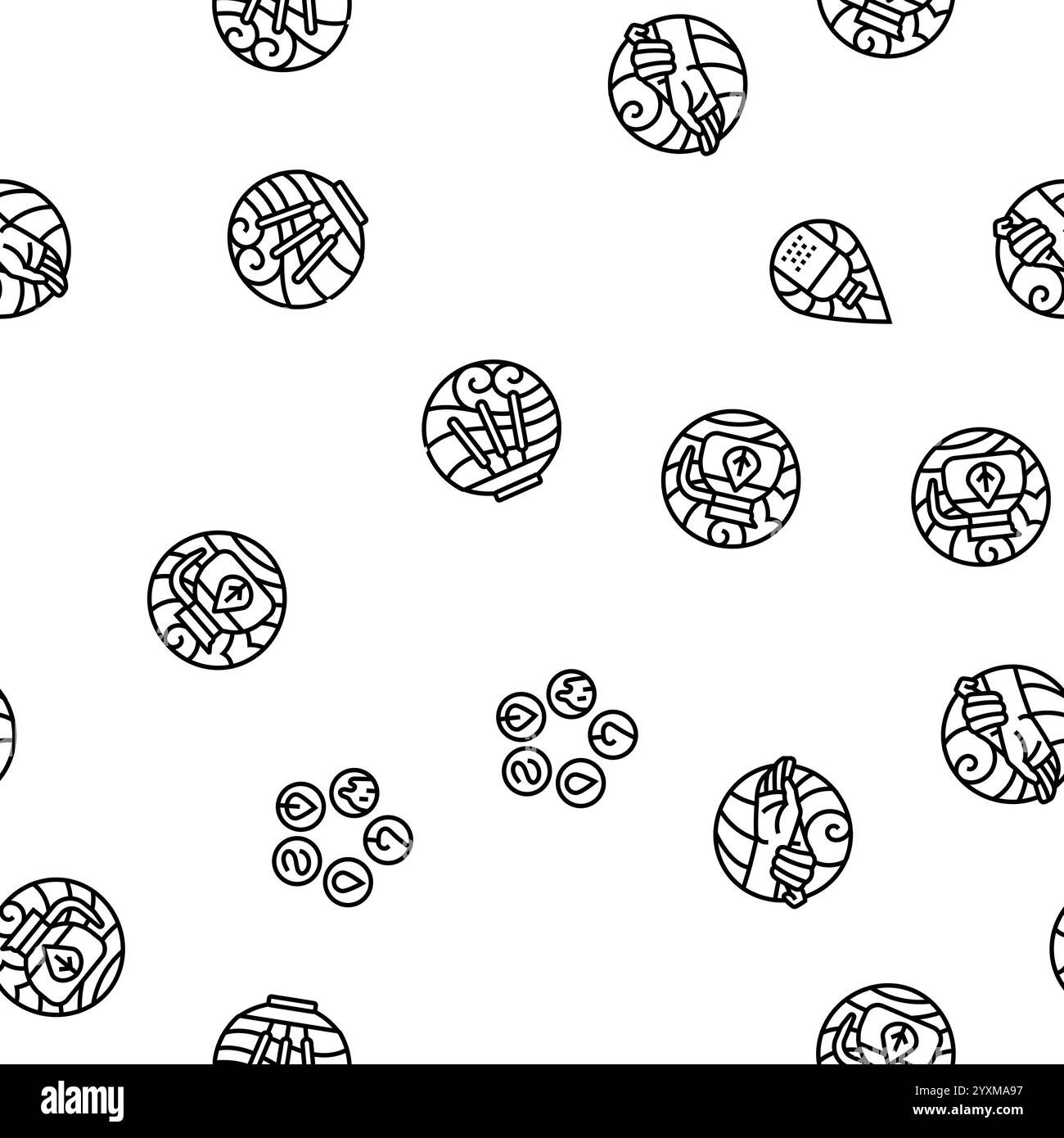 ayurveda dosha vata pitta seamless pattern vector Stock Vector Image ...