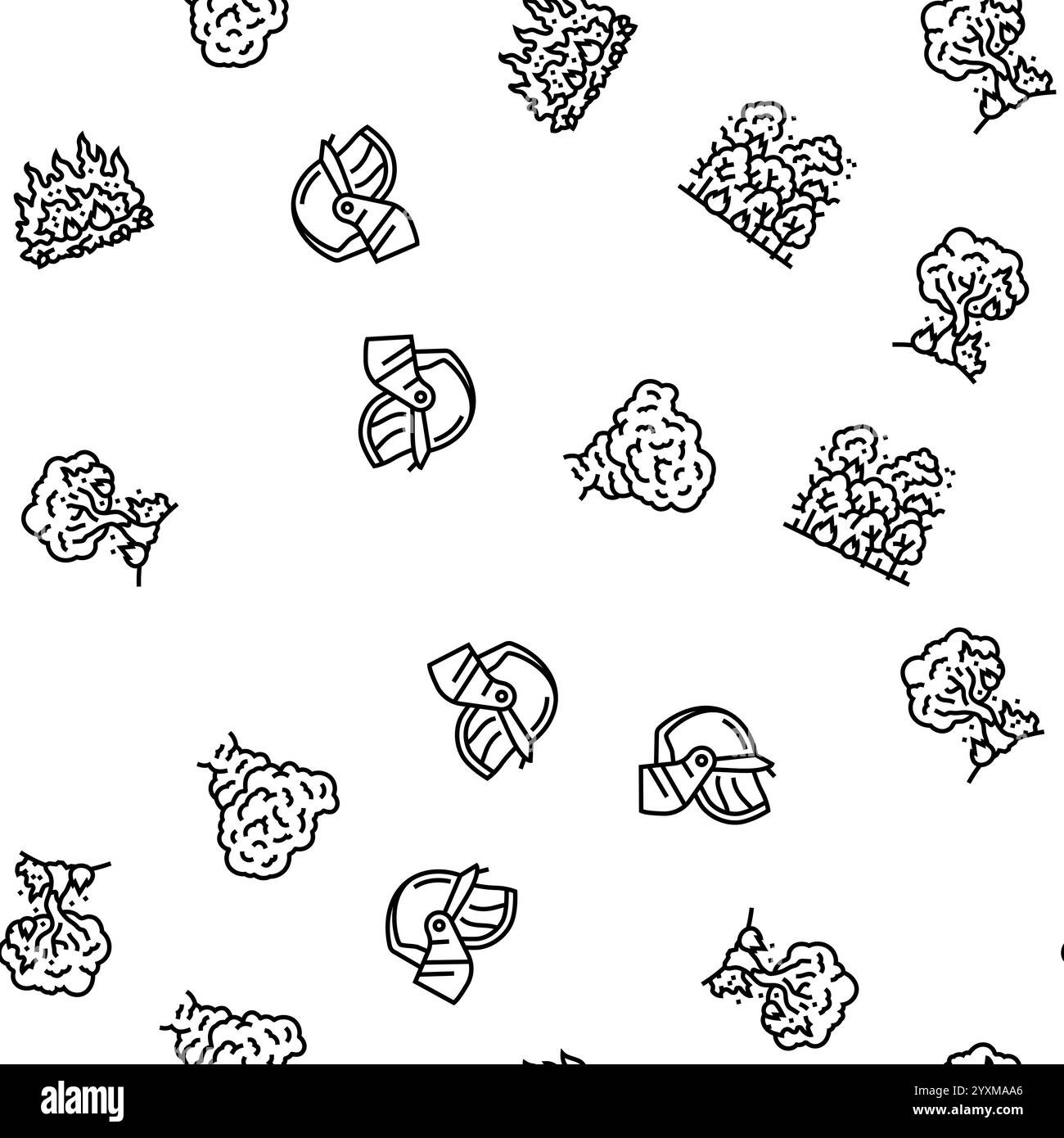 wildfire blaze firestorm burn seamless pattern vector Stock Vector ...