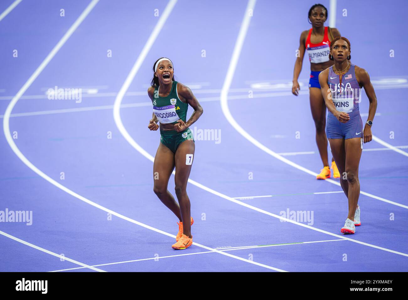 Prudence Sekgodiso participating in the 800 meters at the Paris 2024 ...