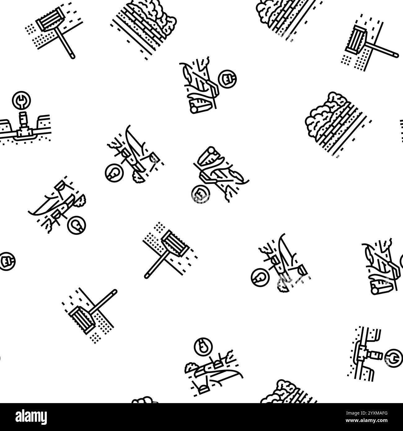 garden maintenance mulching seamless pattern vector Stock Vector Image ...