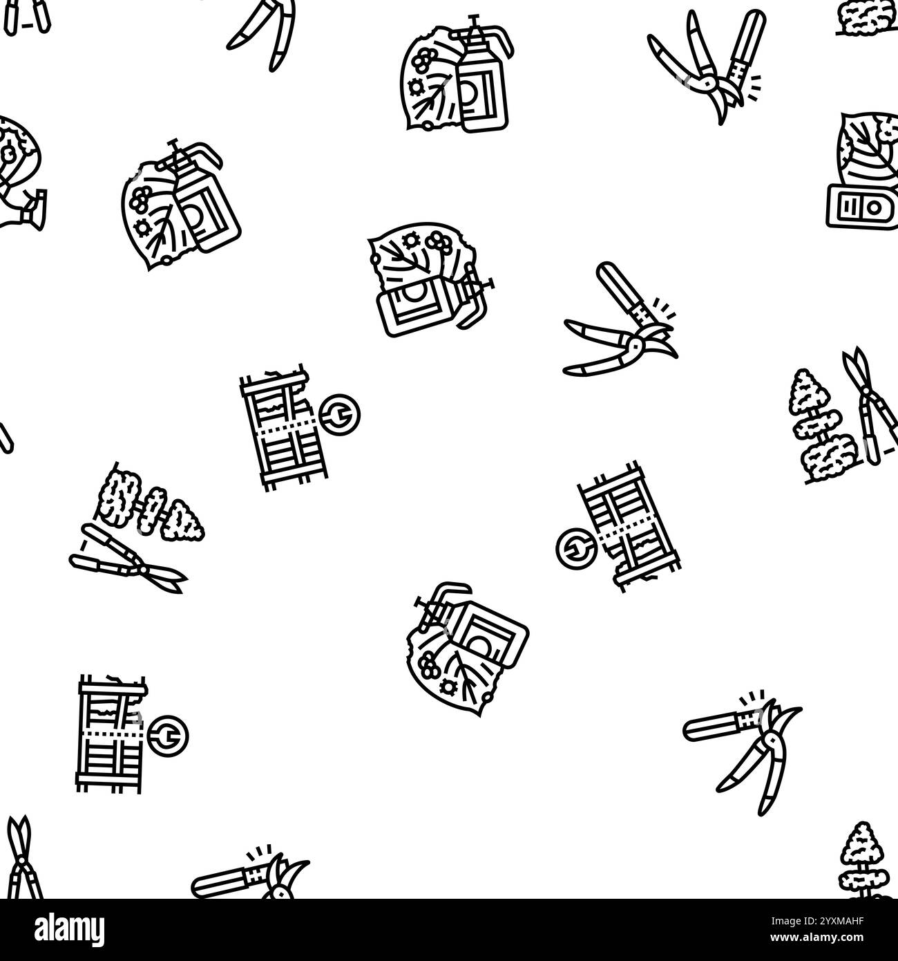 garden maintenance mulching seamless pattern vector Stock Vector Image ...