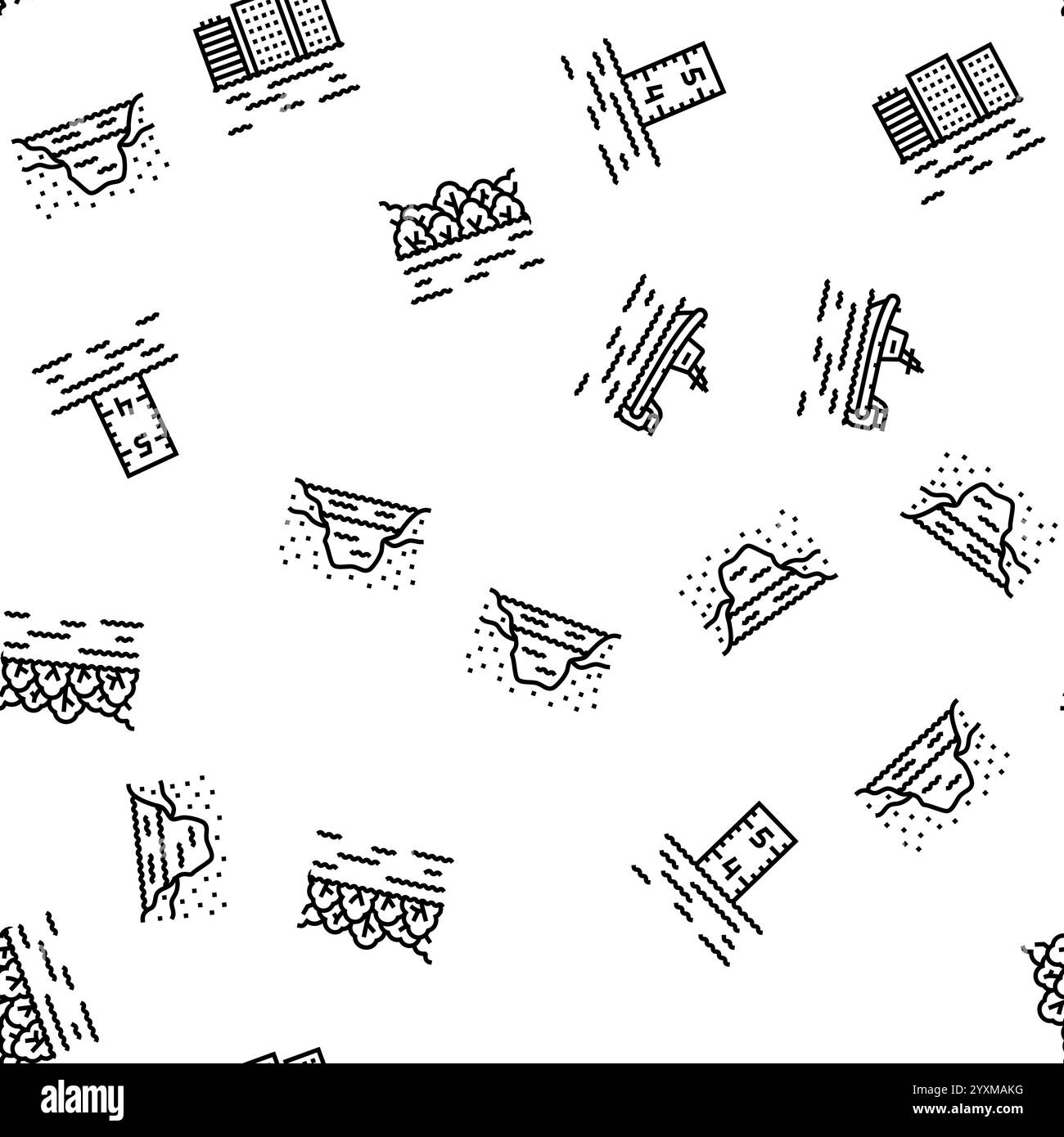 flood water disaster rain seamless pattern vector Stock Vector Image ...