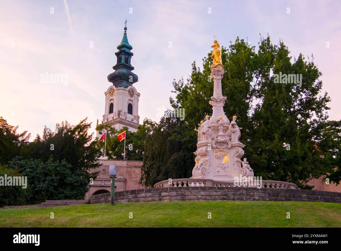 Marian and Holy Trinity column, the Baroque plague column in Nitra in ...