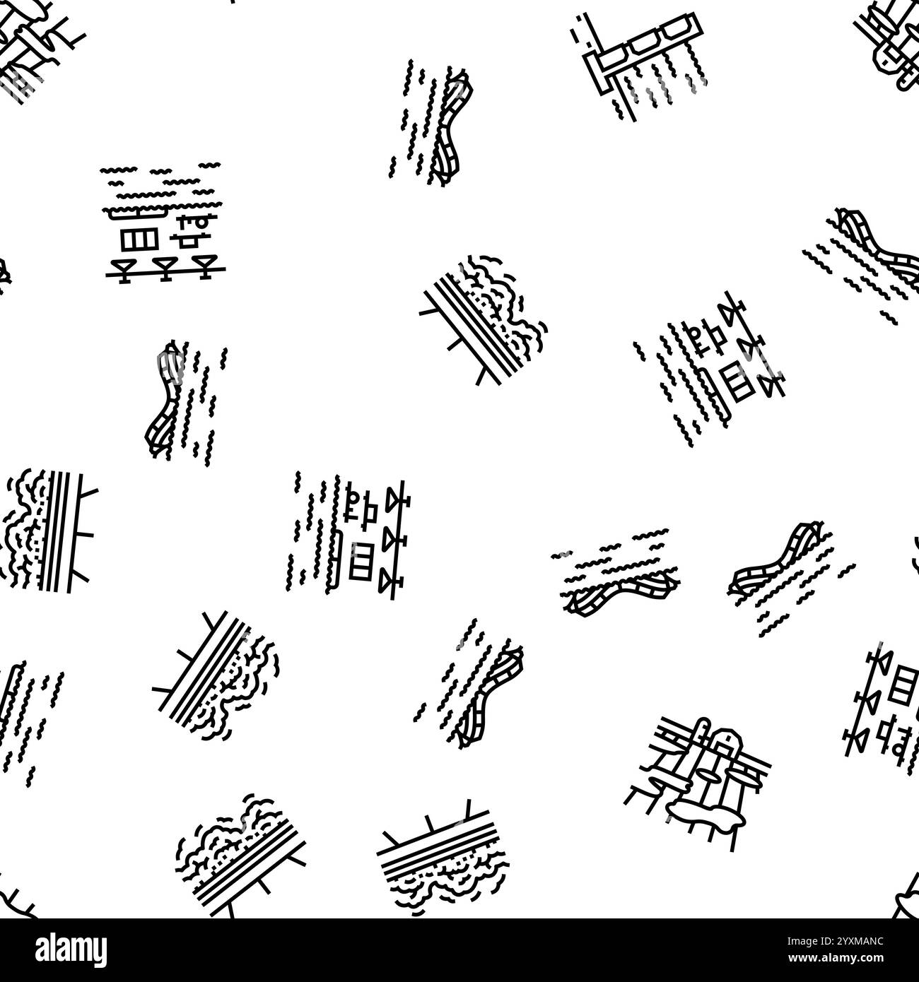 flood water disaster rain seamless pattern vector Stock Vector Image ...