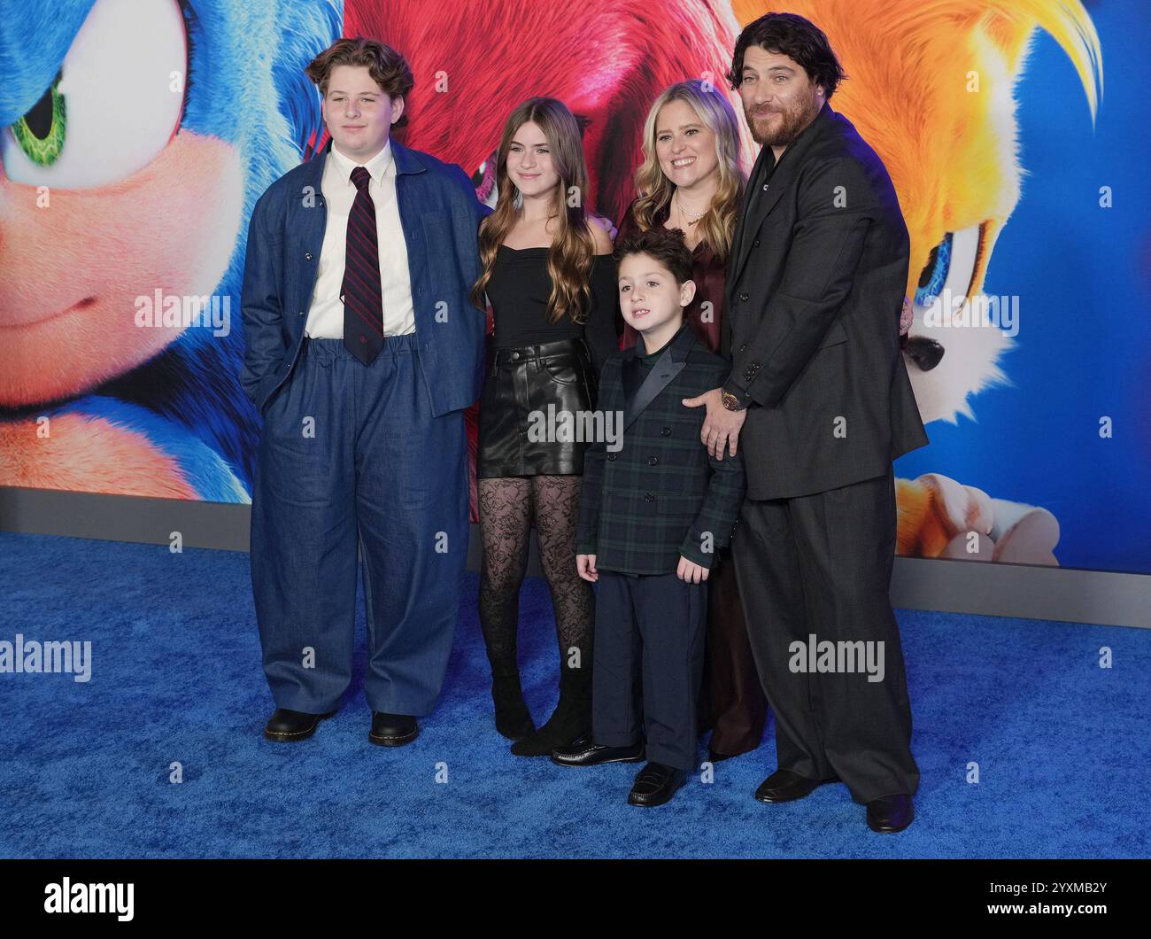Adam Pally and Family at the Paramount's SONIC THE HEDGEHOG 3 Los ...