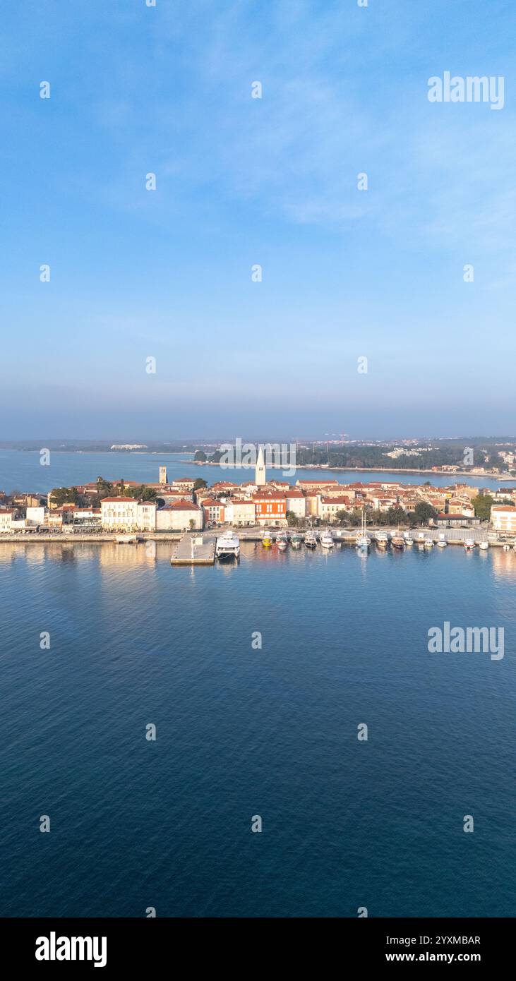 Vertical Aerial View of Poreč Waterfront, Croatia Stock Photo - Alamy
