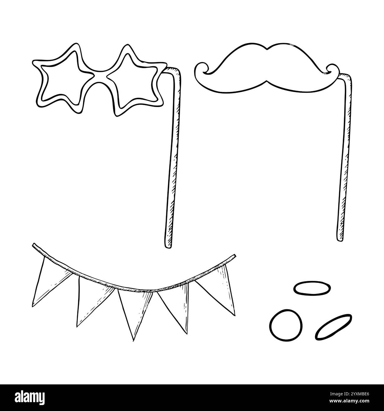 Line party flags confetti Stock Vector Images - Alamy