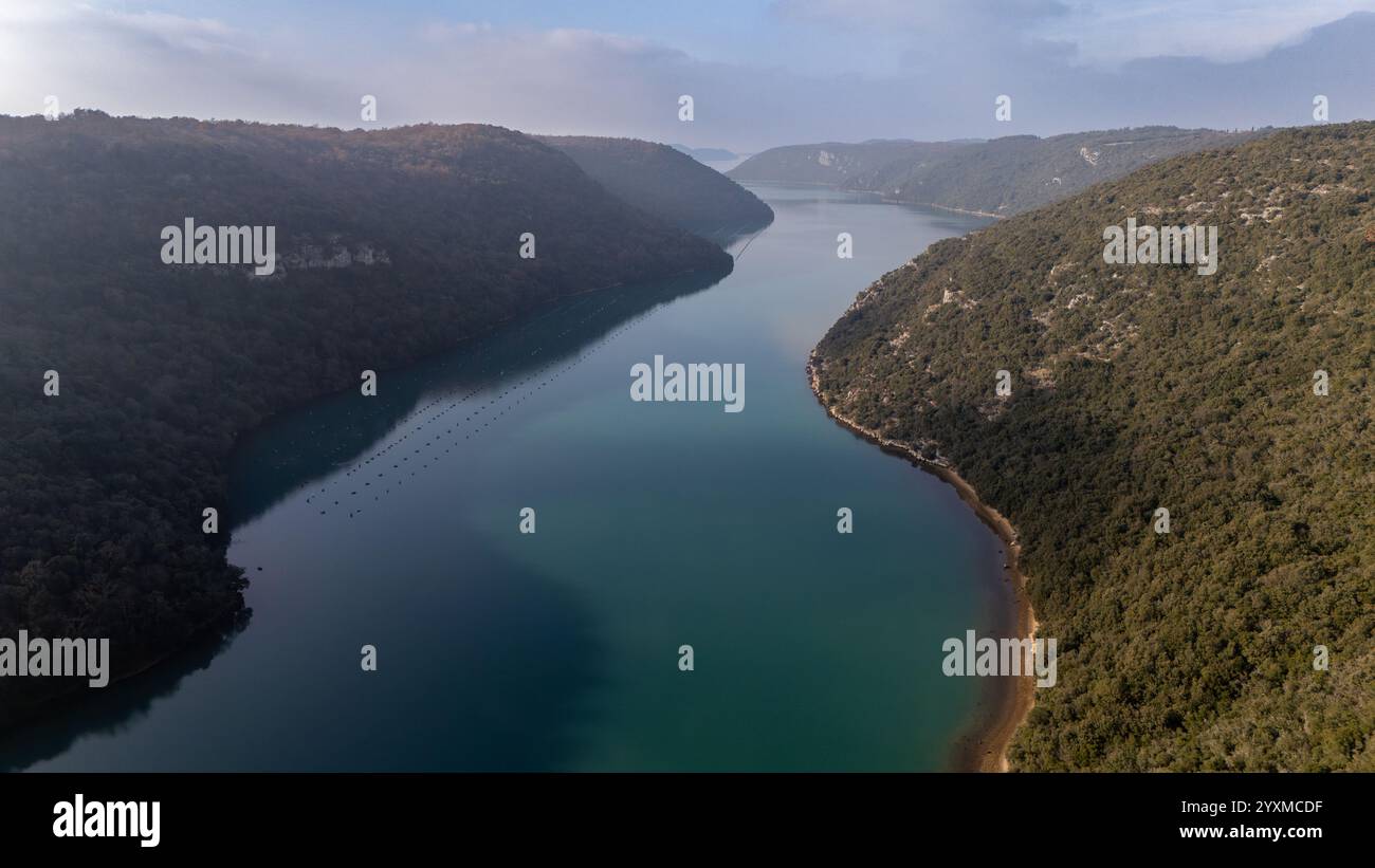 Aerial view forested green cliffs hi-res stock photography and images ...