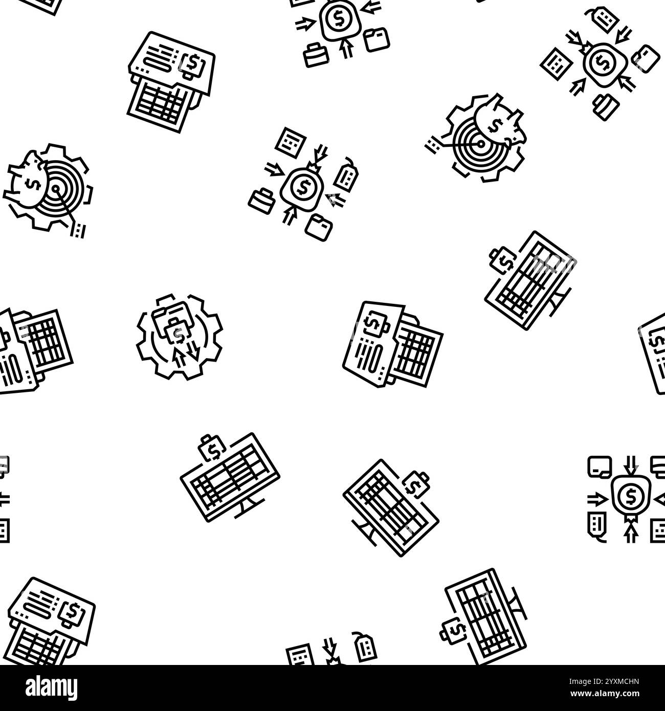 planning budget finance income seamless pattern vector Stock Vector ...