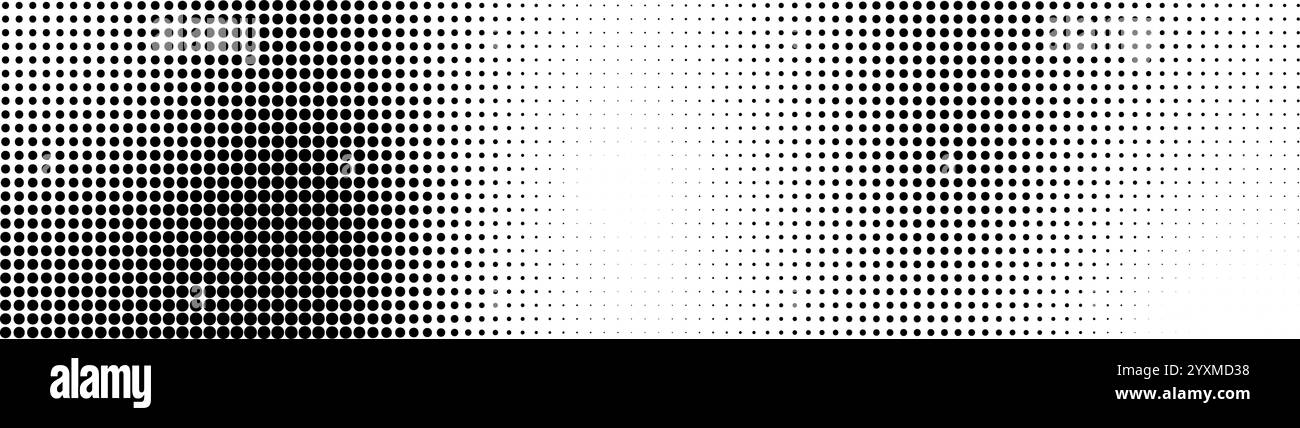 Polka dot grid with gradient noise and pixel overlay. Comic style effect paper background for ...