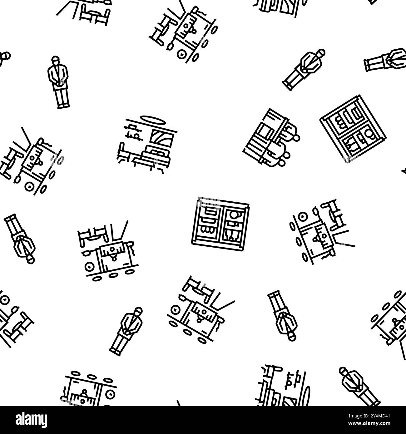 hospitality hotel service seamless pattern vector Stock Vector Image ...