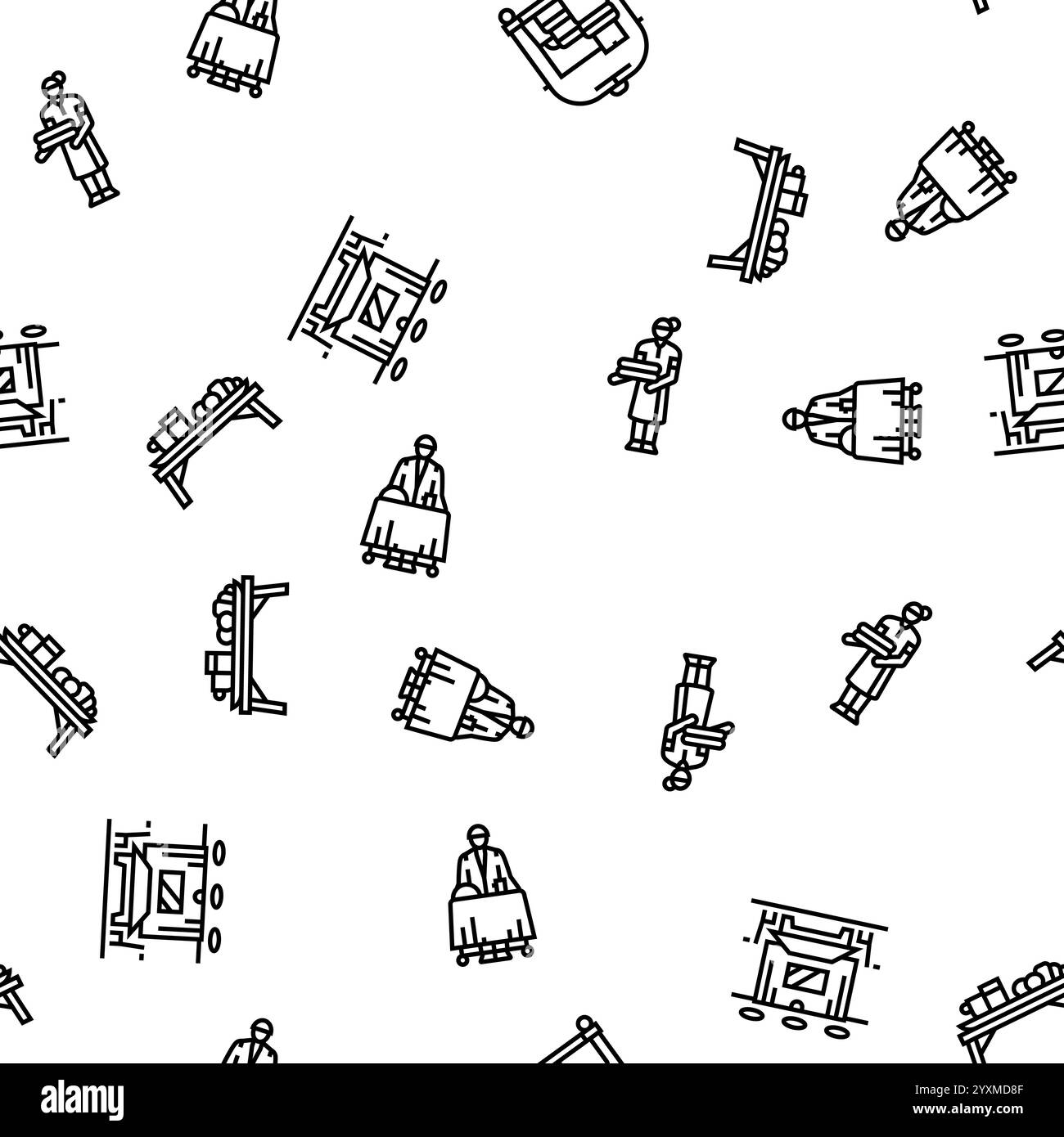 hospitality hotel service seamless pattern vector Stock Vector Image ...